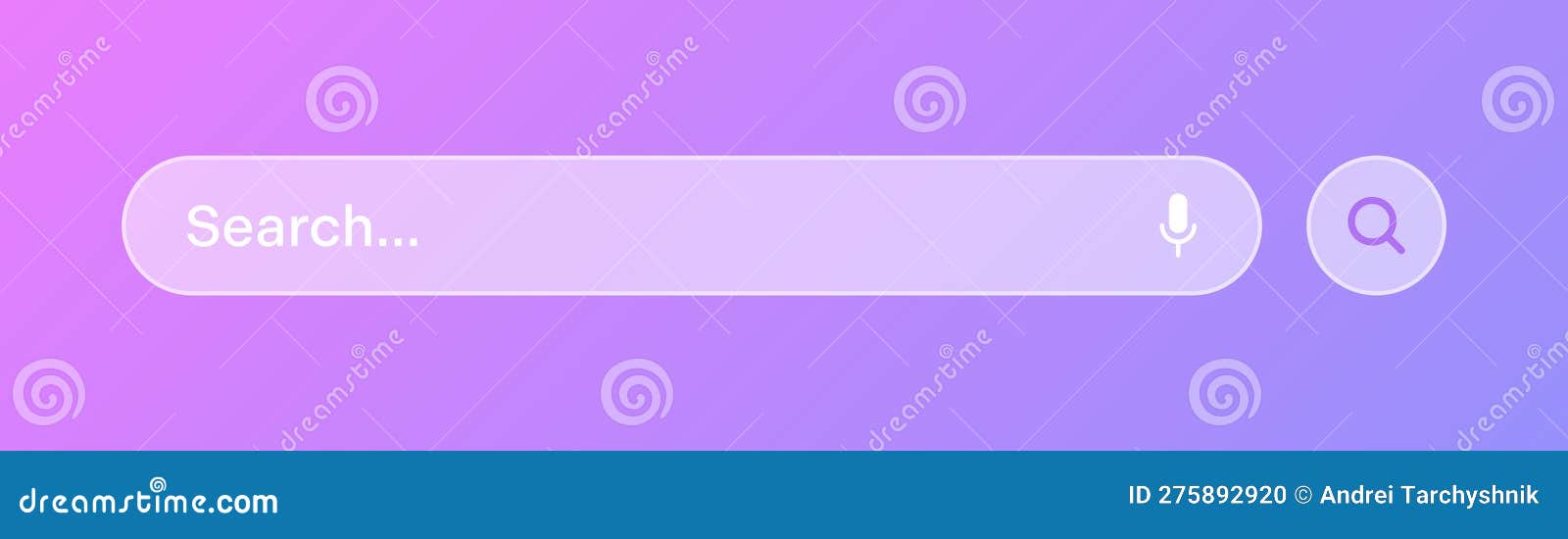 Transparent Search Bar. Internet Browser Engine with Search Box ...