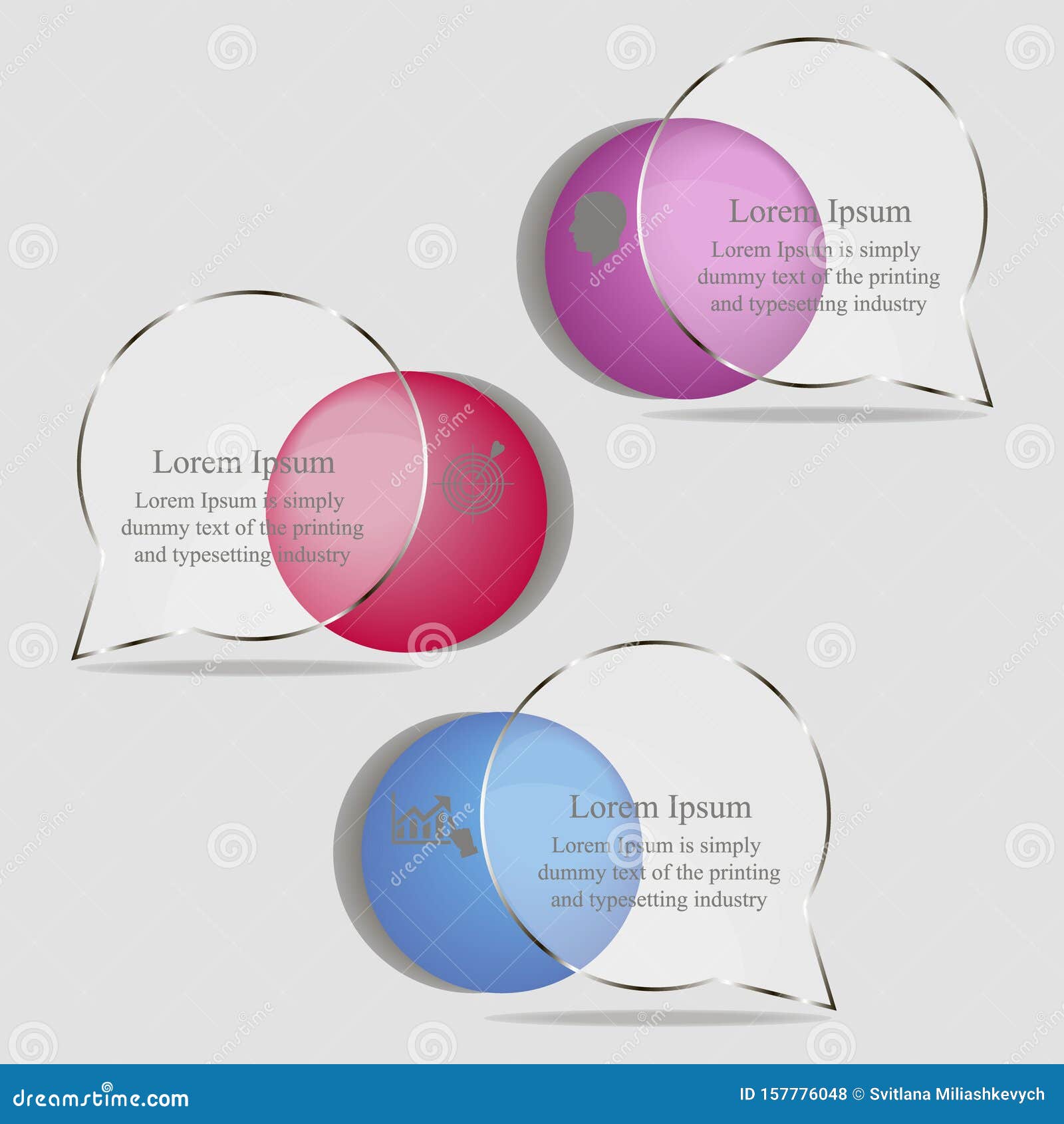 Transparent Shapes Infographics Four Stages for Text Stock Illustration ...
