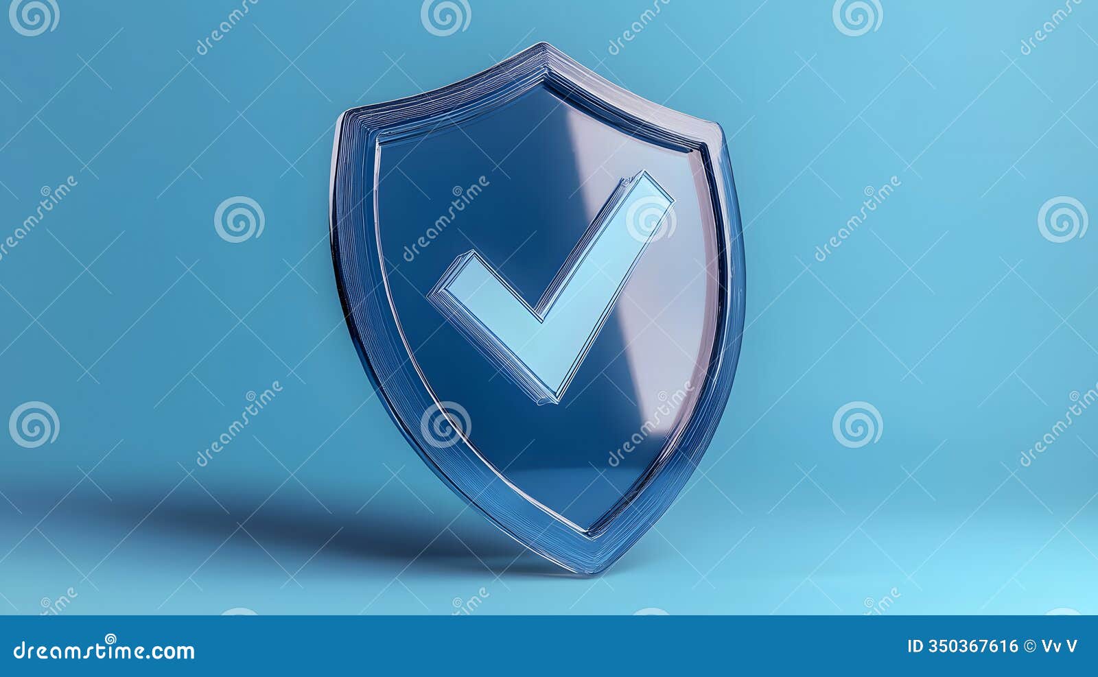 Transparent Shield Symbol with Checkmark Stock Illustration ...