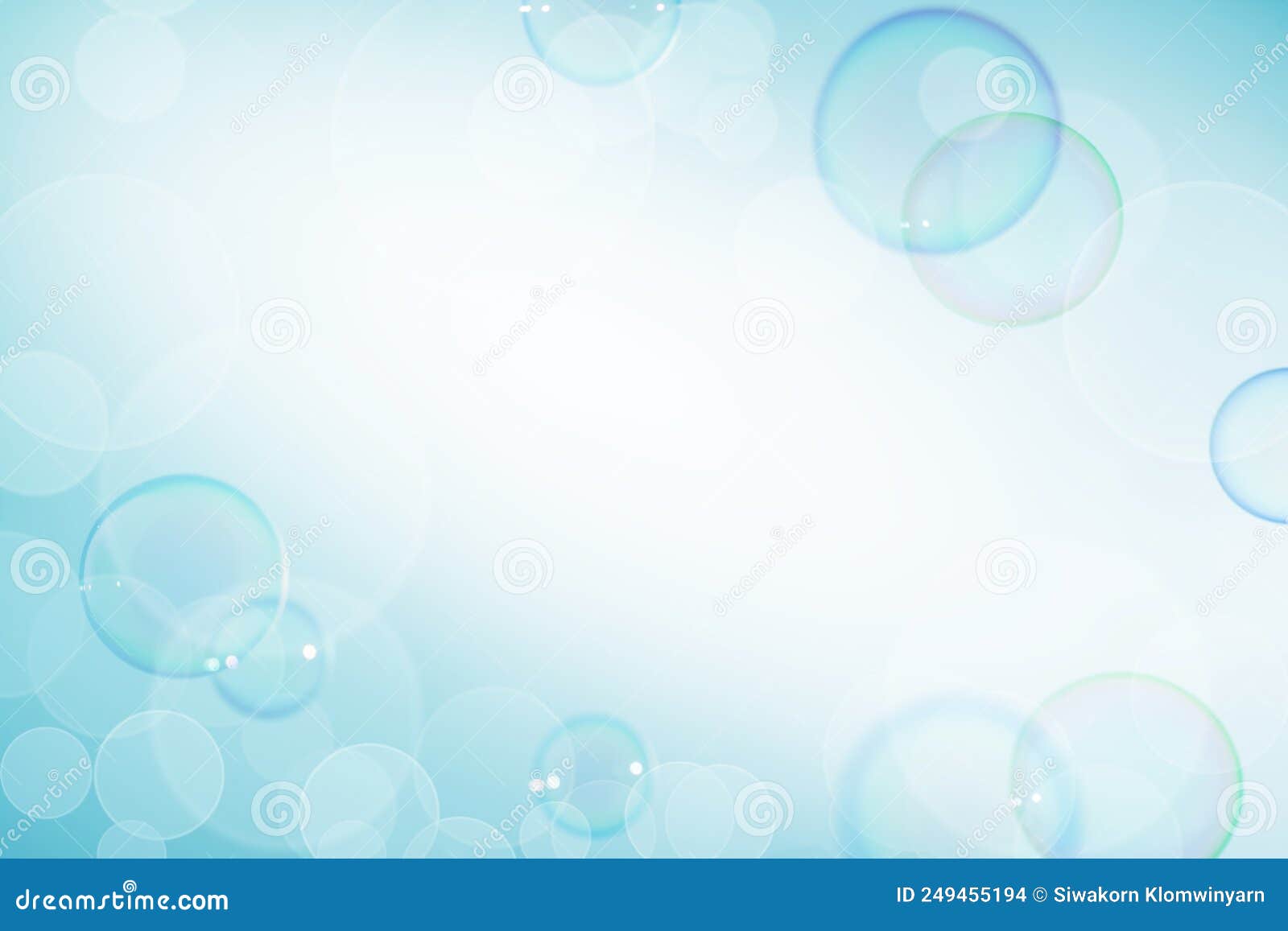 Transparent Shiny Blue Soap Bubbles Background. Soap Sud Bubbles Water ...