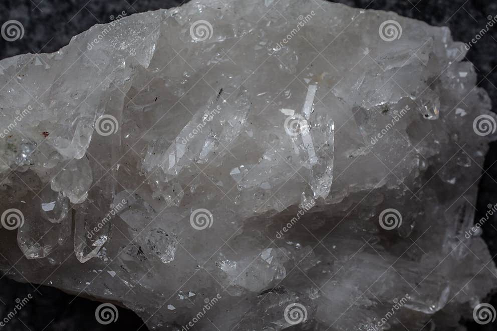 Transparent Shiny Rock Crystals Stock Image - Image of crust, peaks ...