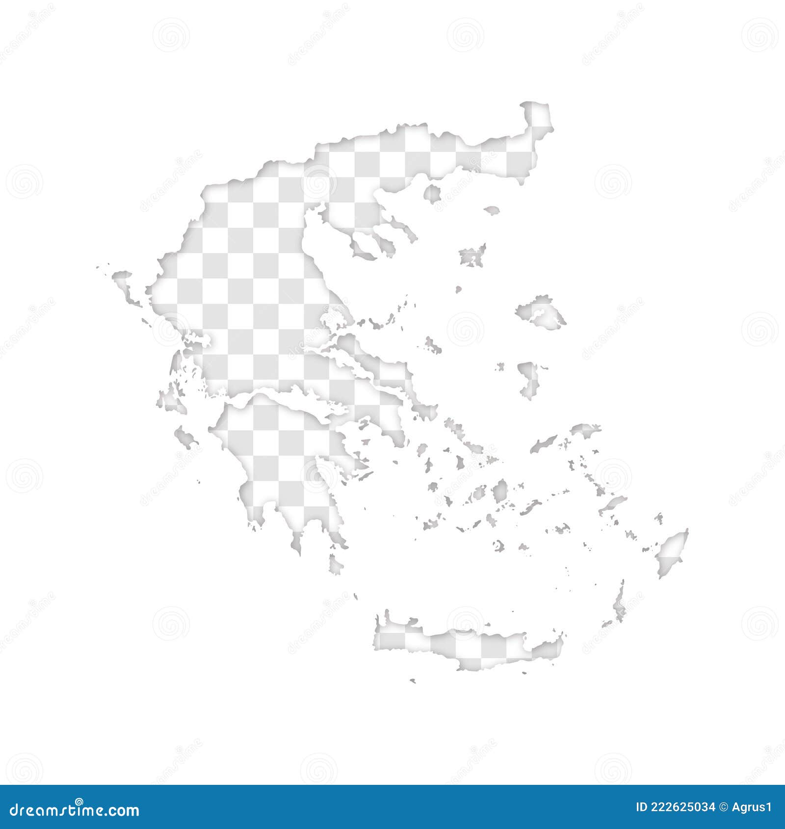 Transparent Silhouette of Greece Map with Schadow Stock Vector ...