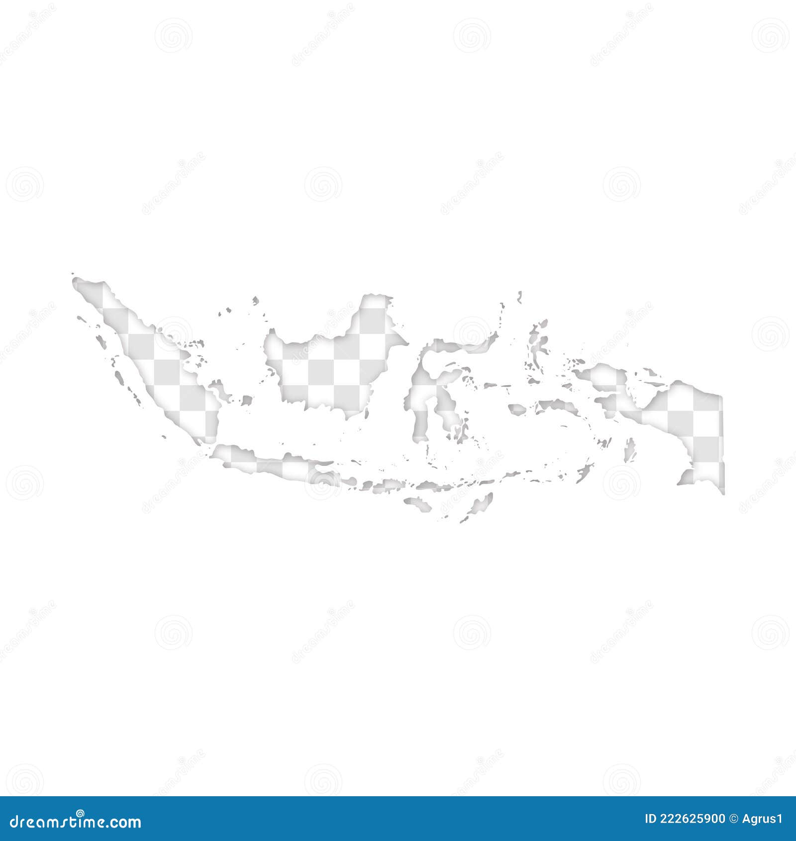 Transparent Silhouette of Indonesia Map with Shadow Stock Vector ...