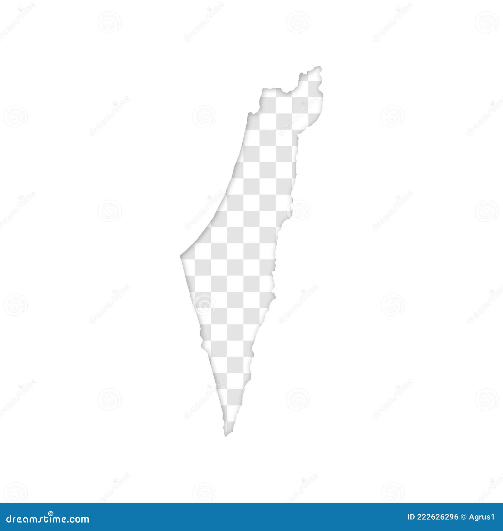 Transparent Silhouette of Israel Map with Shadow Stock Vector ...