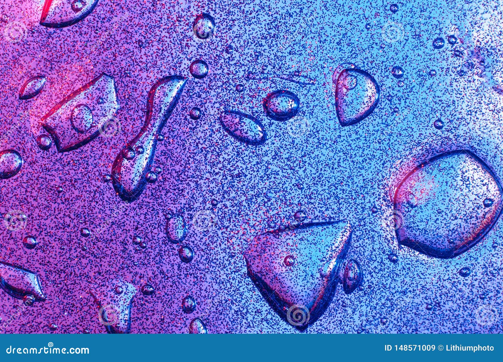 Transparent Slime with Glittering Multicolor Particles and Bubbles ...