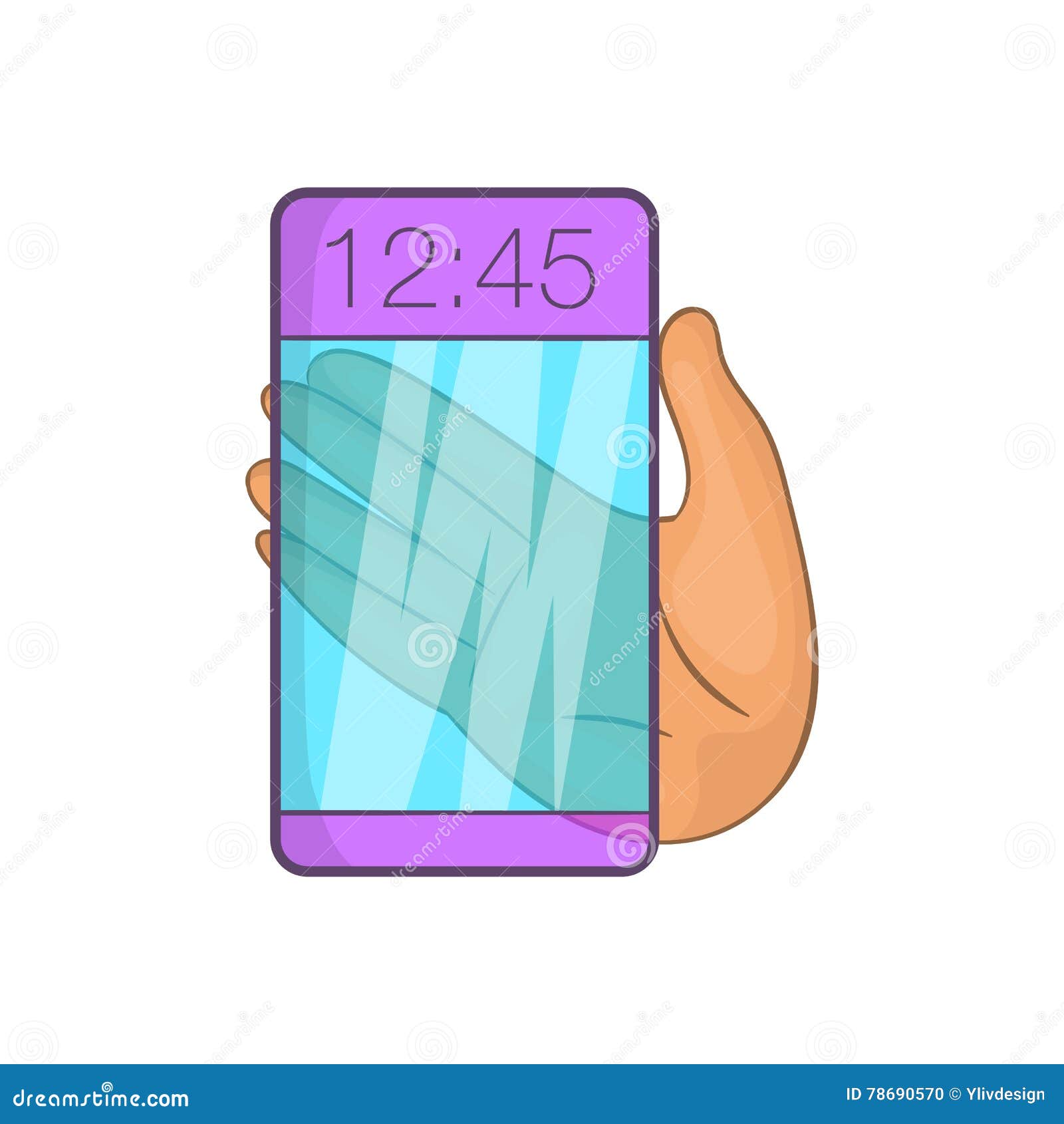 Transparent Smartphone Icon, Cartoon Style Stock Vector - Illustration ...