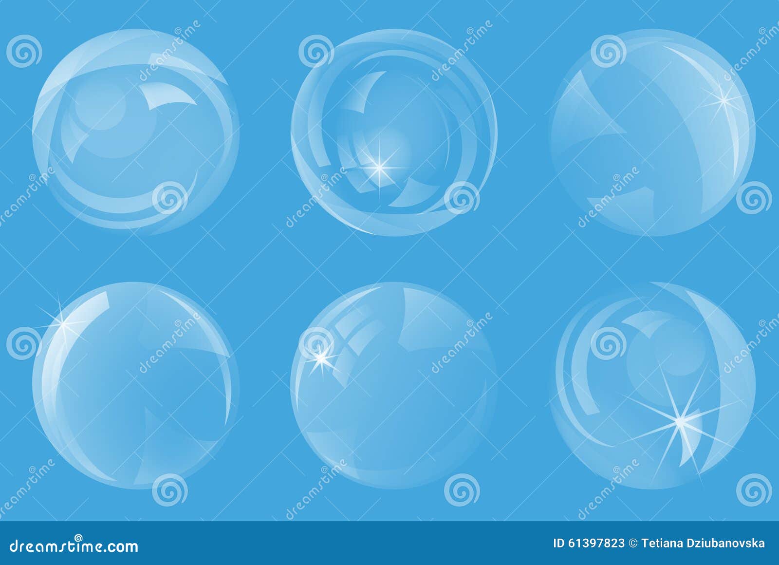 Transparent soap bubbles. stock vector. Illustration of balloon - 61397823
