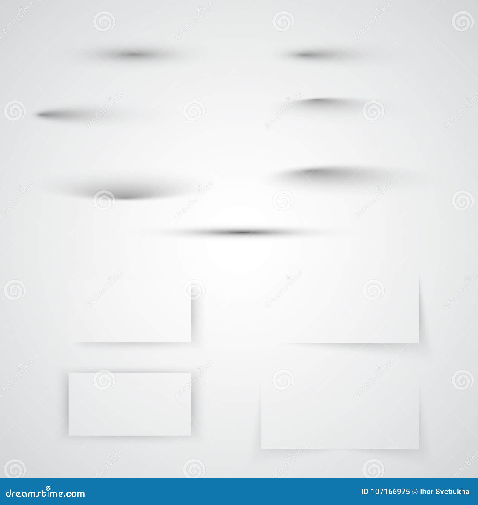 Transparent Soft Shadow Set. Realistic Shadow Effect Collection with ...