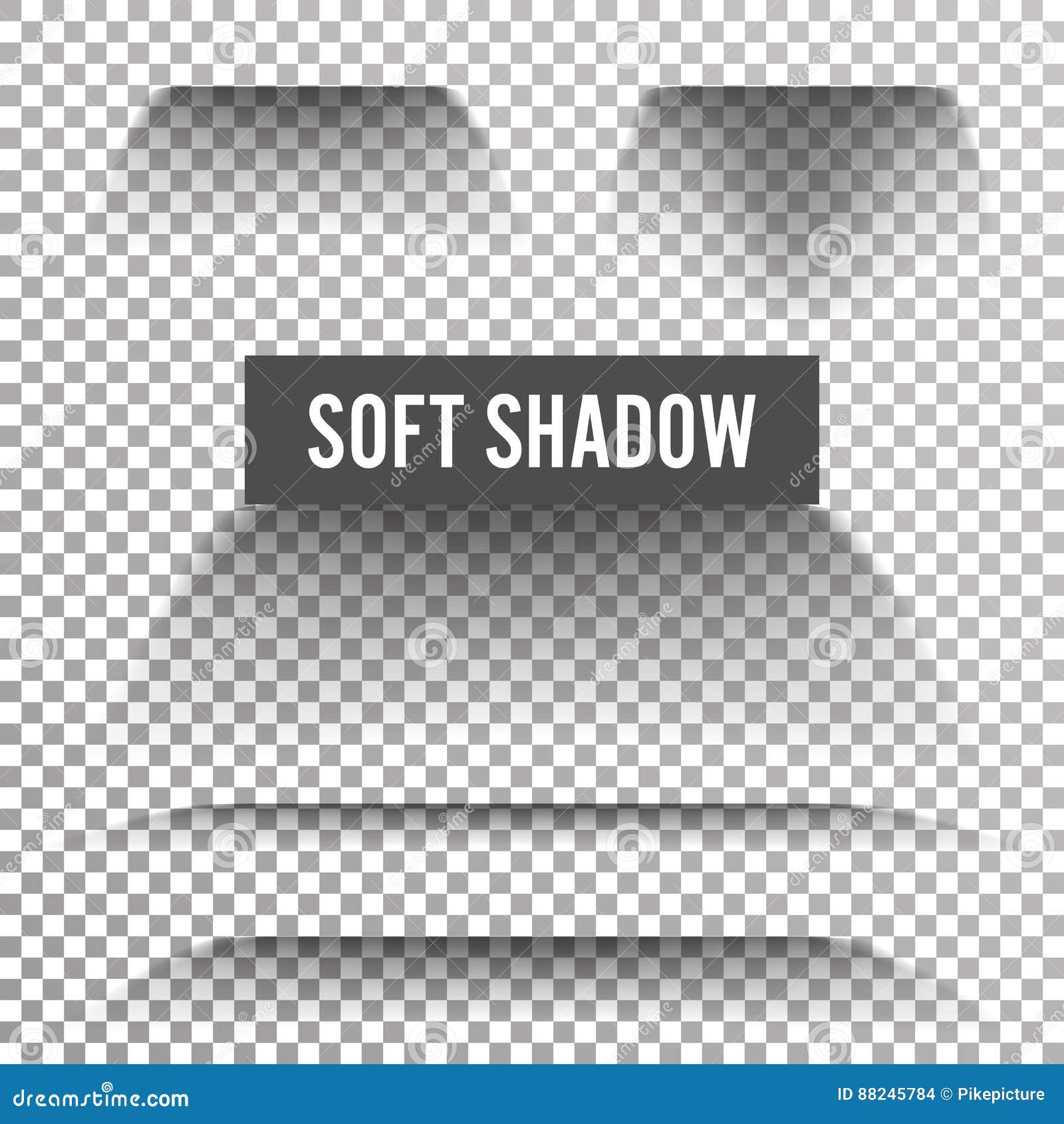Transparent Soft Shadow Vector. Transparent and Gradient Effect with ...