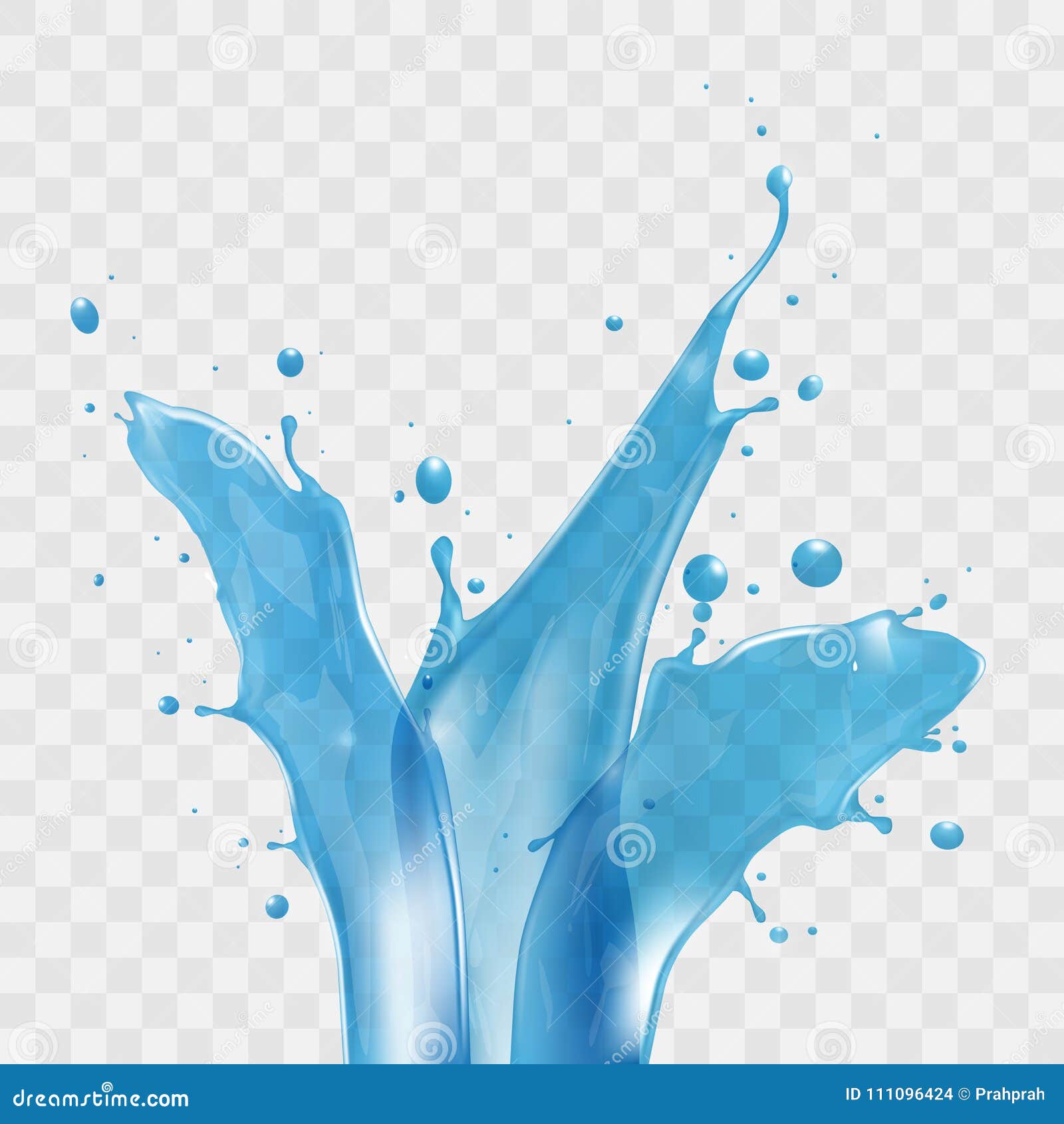 Transparent Sparkling Water Splash Stock Illustration - Illustration of ...