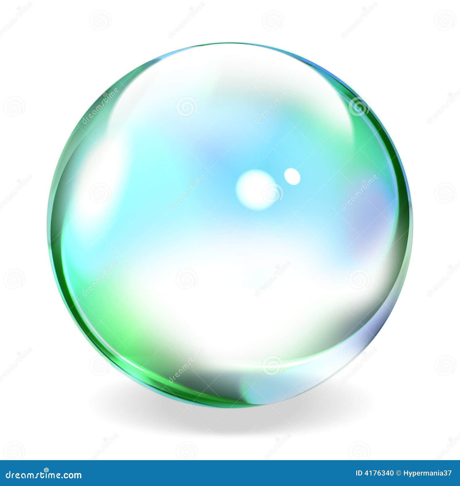 Transparent Sphere Ball With Rising Graph Inside. 3D Rendering. Royalty ...