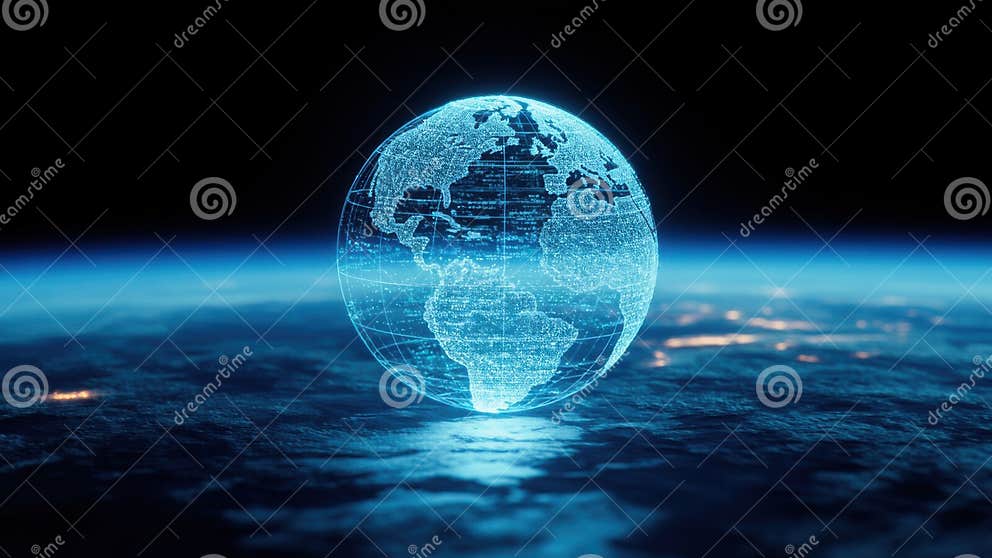 Transparent Sphere Filled with Interconnected Data Streams and Symbols ...