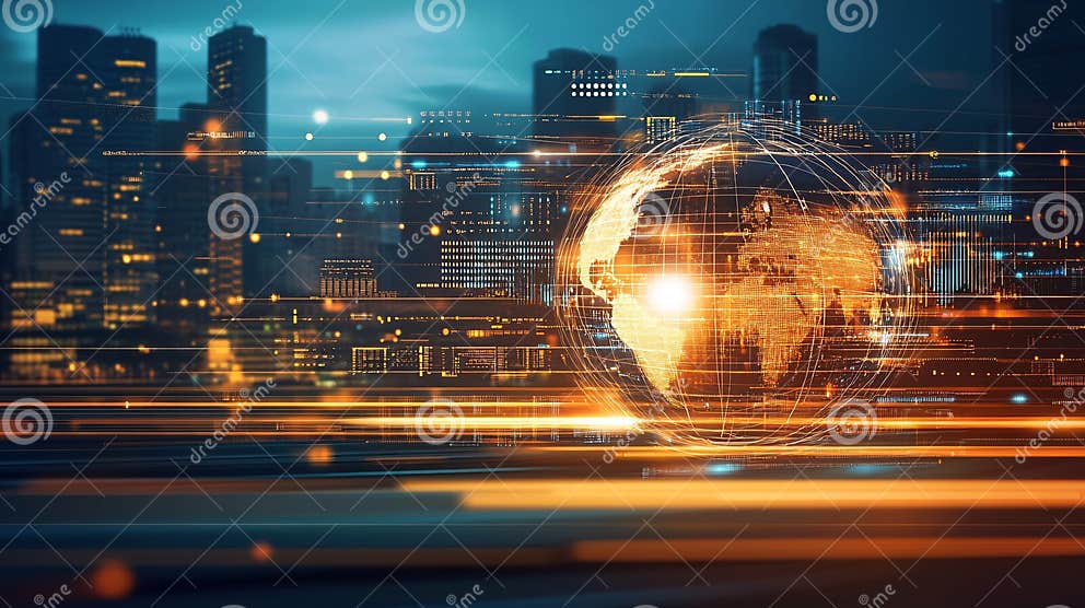 Transparent Spheres Float within a Grid, Intersected by Light Beams ...