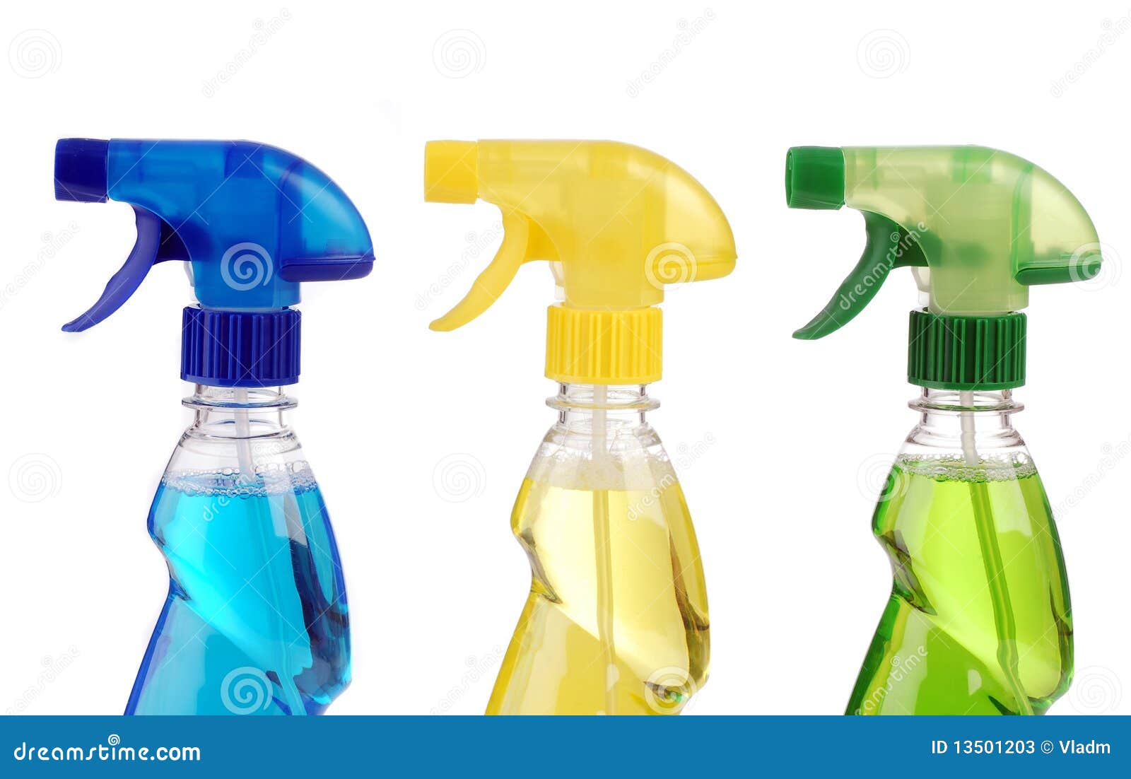 Transparent Spray Bottles on White Background Stock Image - Image of ...