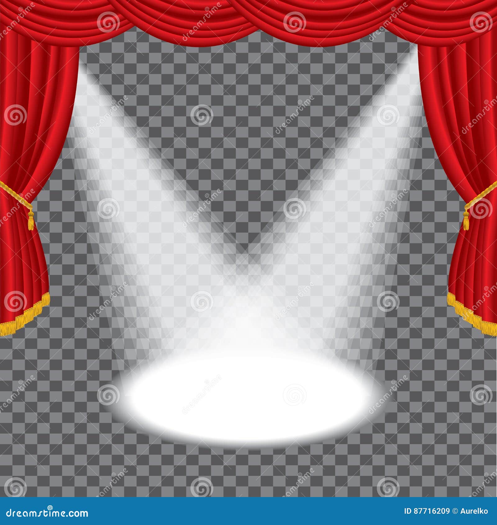 Transparent Stage Two Spots Stock Vector - Illustration of hollywood ...