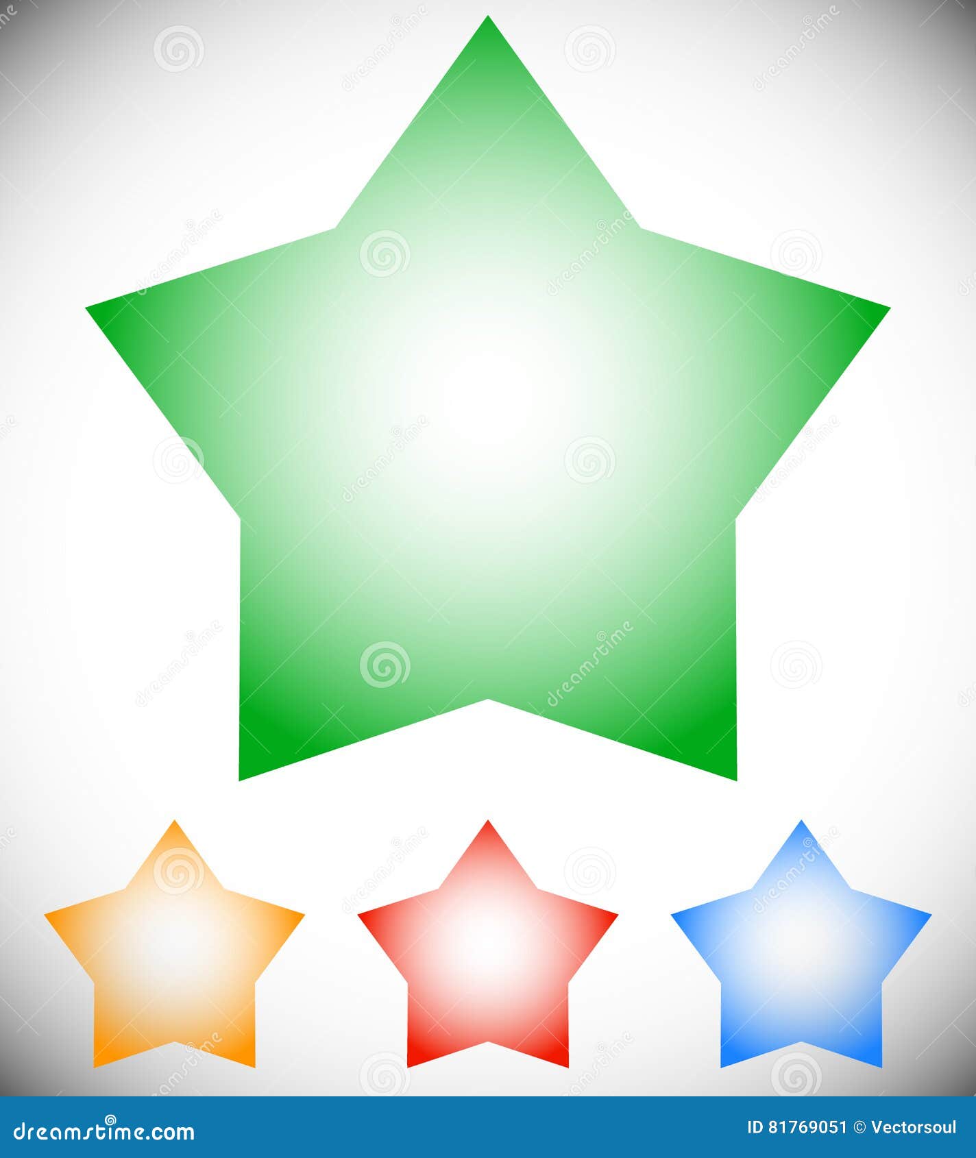 Transparent Star Elements. Star Shape in 4 Color Stock Vector ...