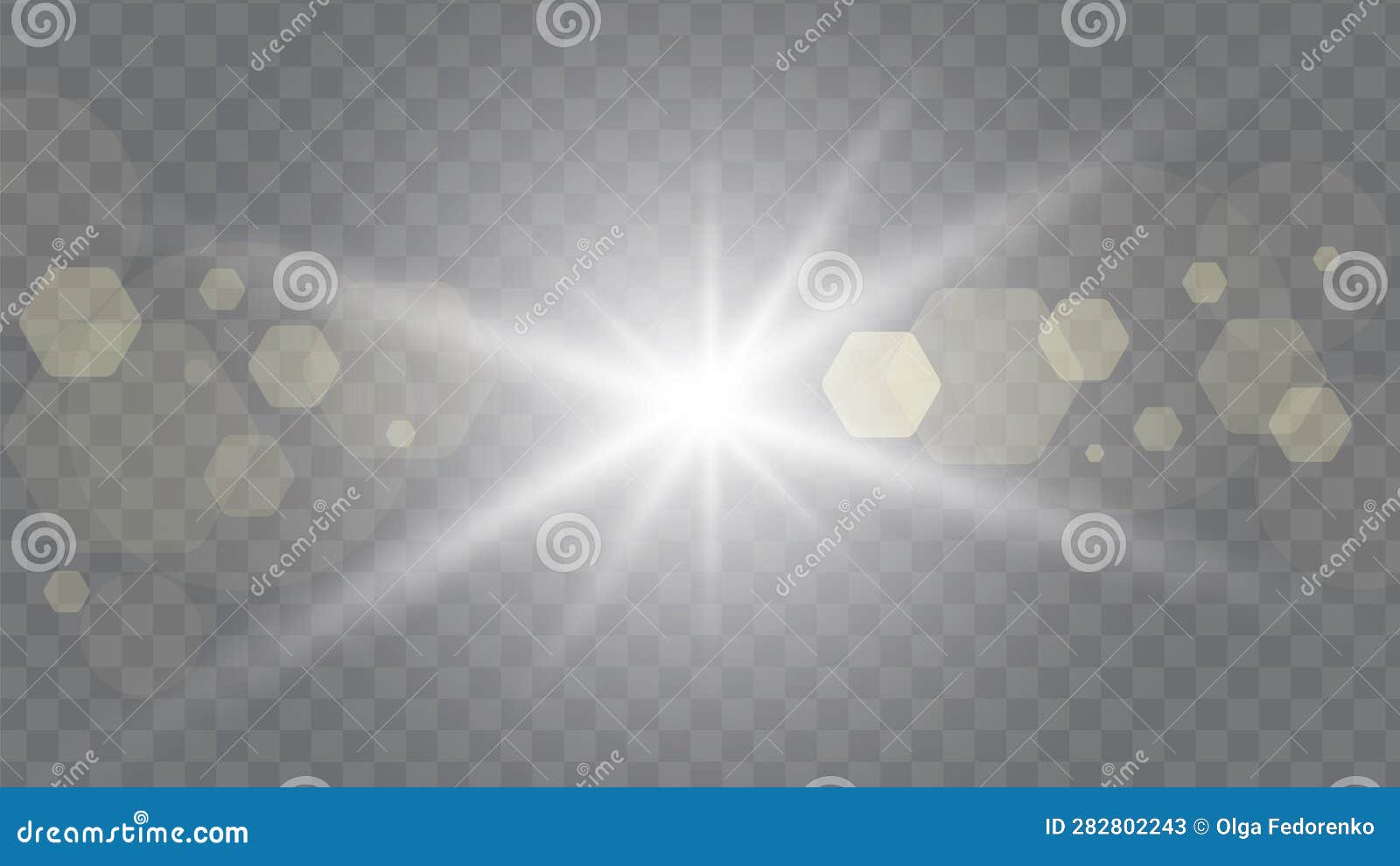Flash Light with Rays and Spotlight on Transparent Background. Shining ...