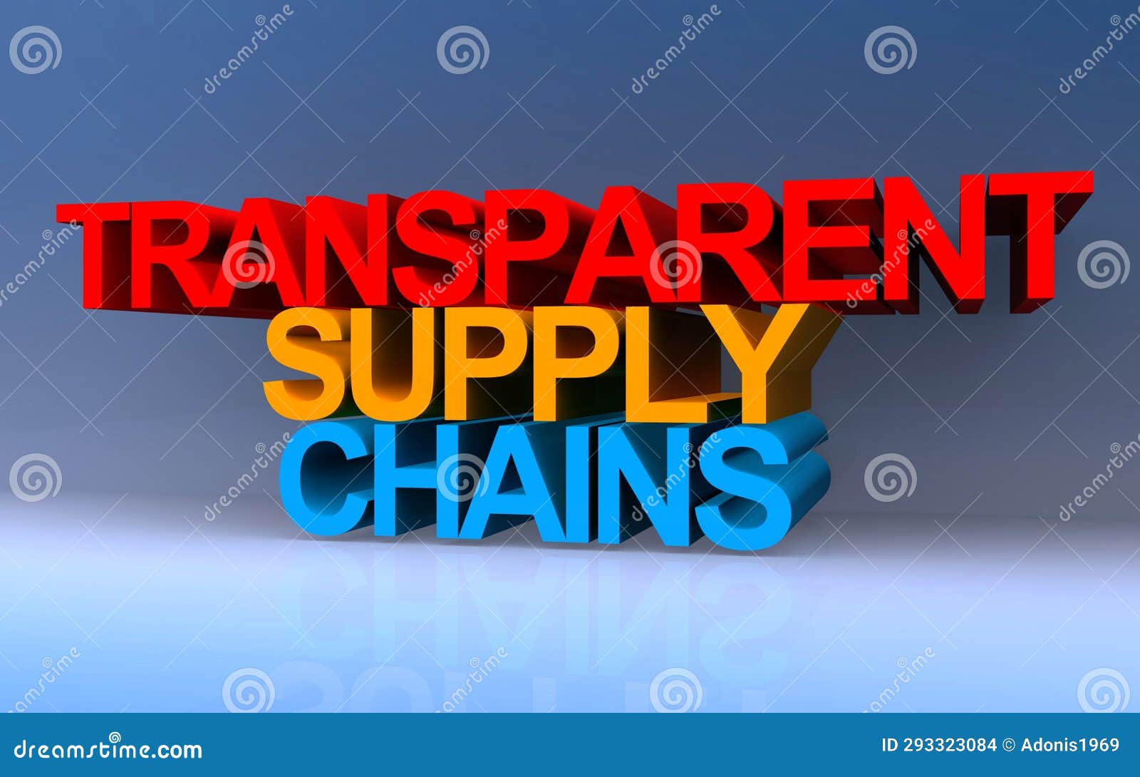 Transparent Supply Chains on Blue Stock Illustration - Illustration of ...