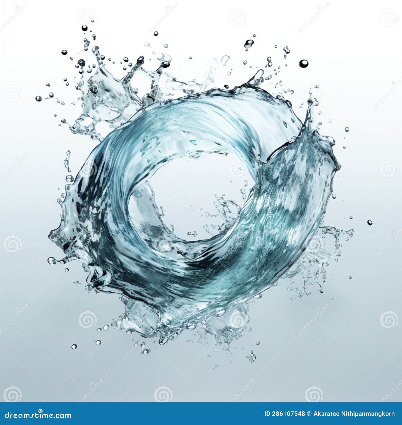 Transparent Swirling Water Splash Isolated on Background Stock ...