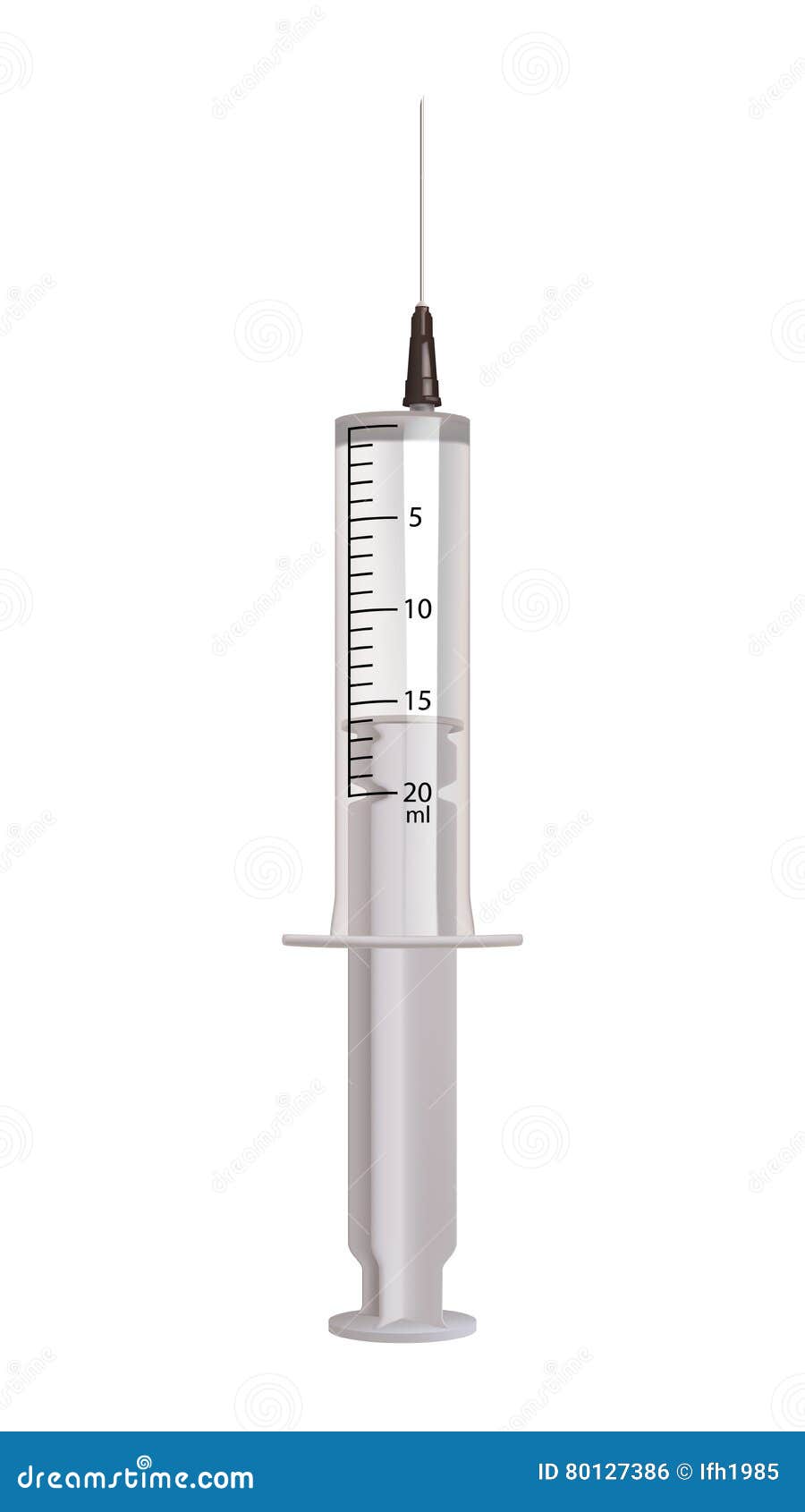 Transparent Syringe on White Stock Vector - Illustration of cure ...