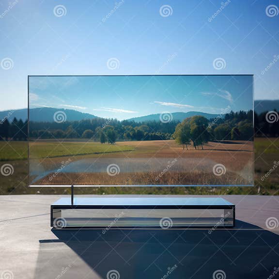 Transparent Television Screen. Generative Ai Stock Illustration ...