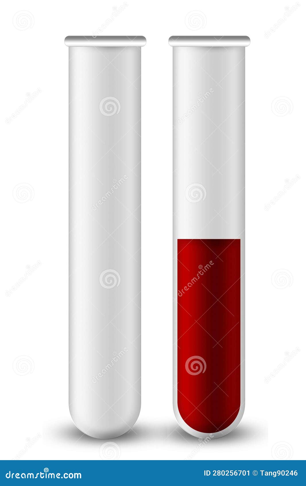 Transparent Test Tube with Red Liquid Stock Illustration - Illustration ...
