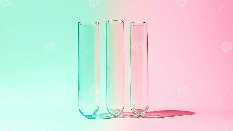 Transparent Test Tubes Illuminated by Gradient Light Create a ...