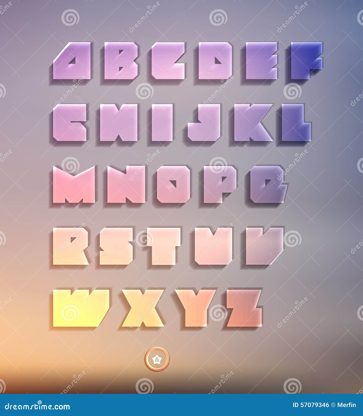 Transparent Three-dimensional Alphabet Set Stock Vector - Illustration ...