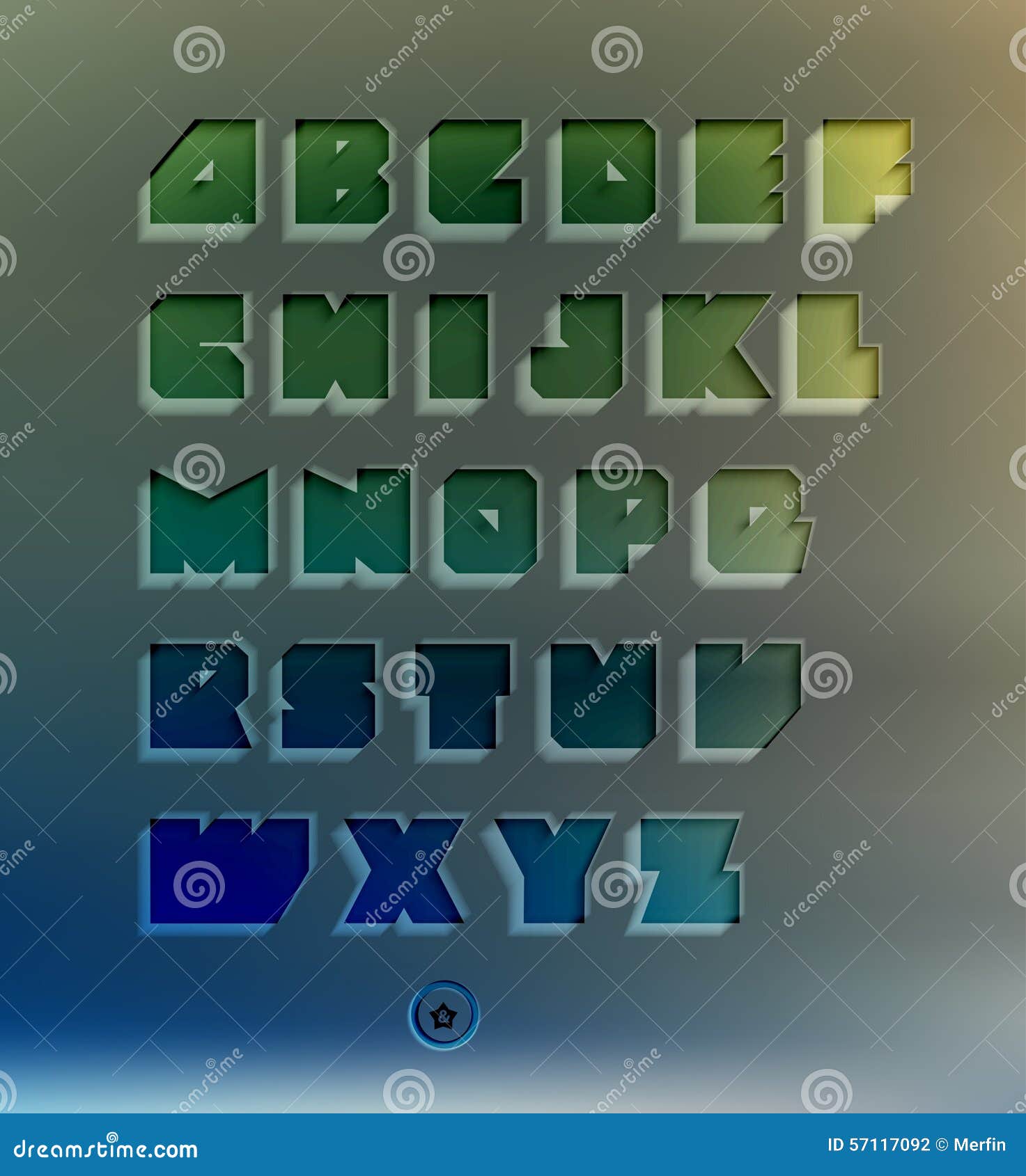 Transparent Three-dimensional Alphabet Set Stock Vector - Illustration ...
