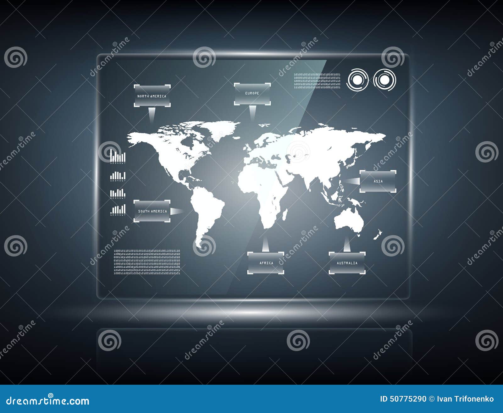 Transparent touch screen stock vector. Illustration of modern - 50775290