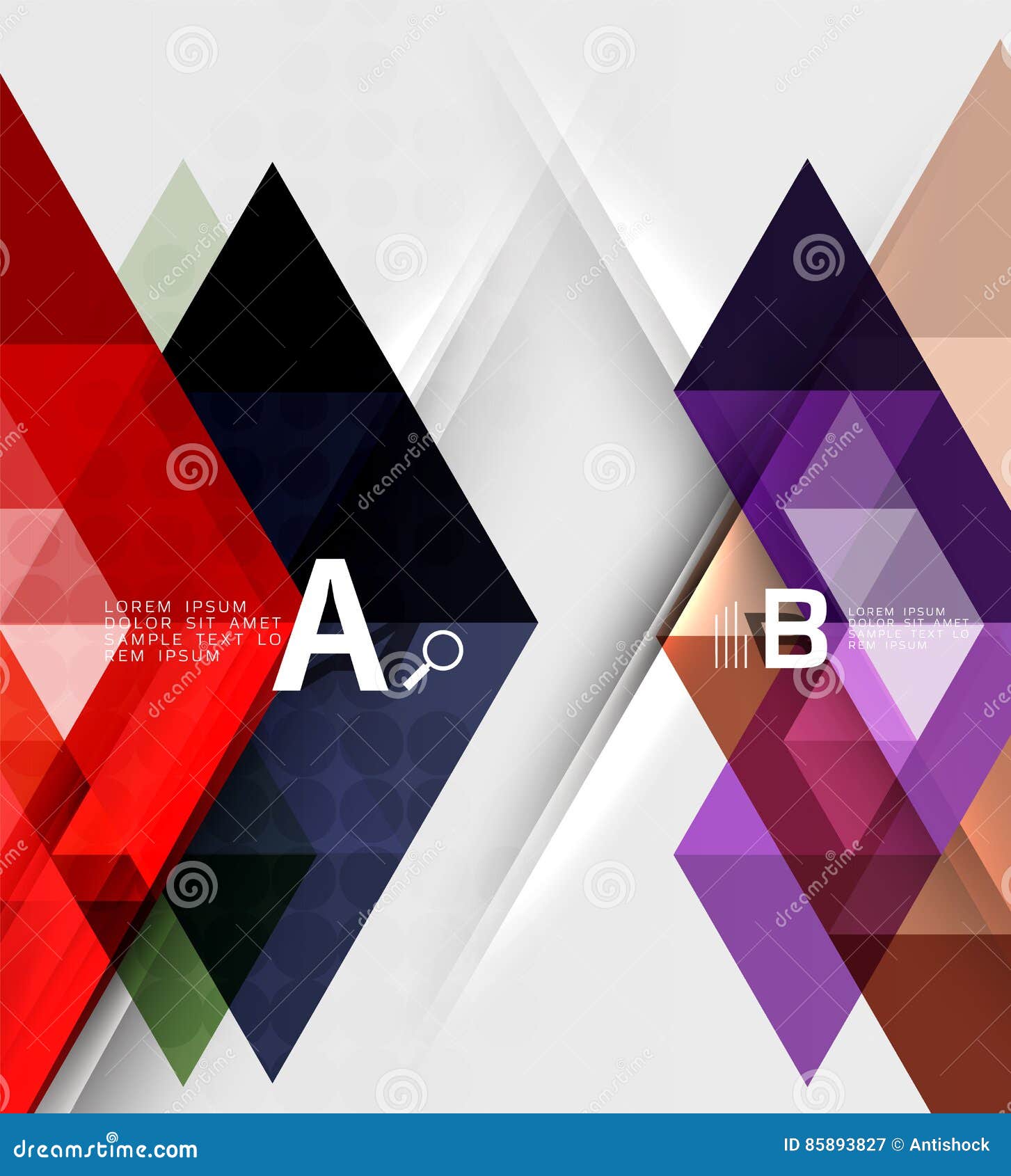Transparent Triangle Tiles Banner Stock Vector - Illustration of color ...