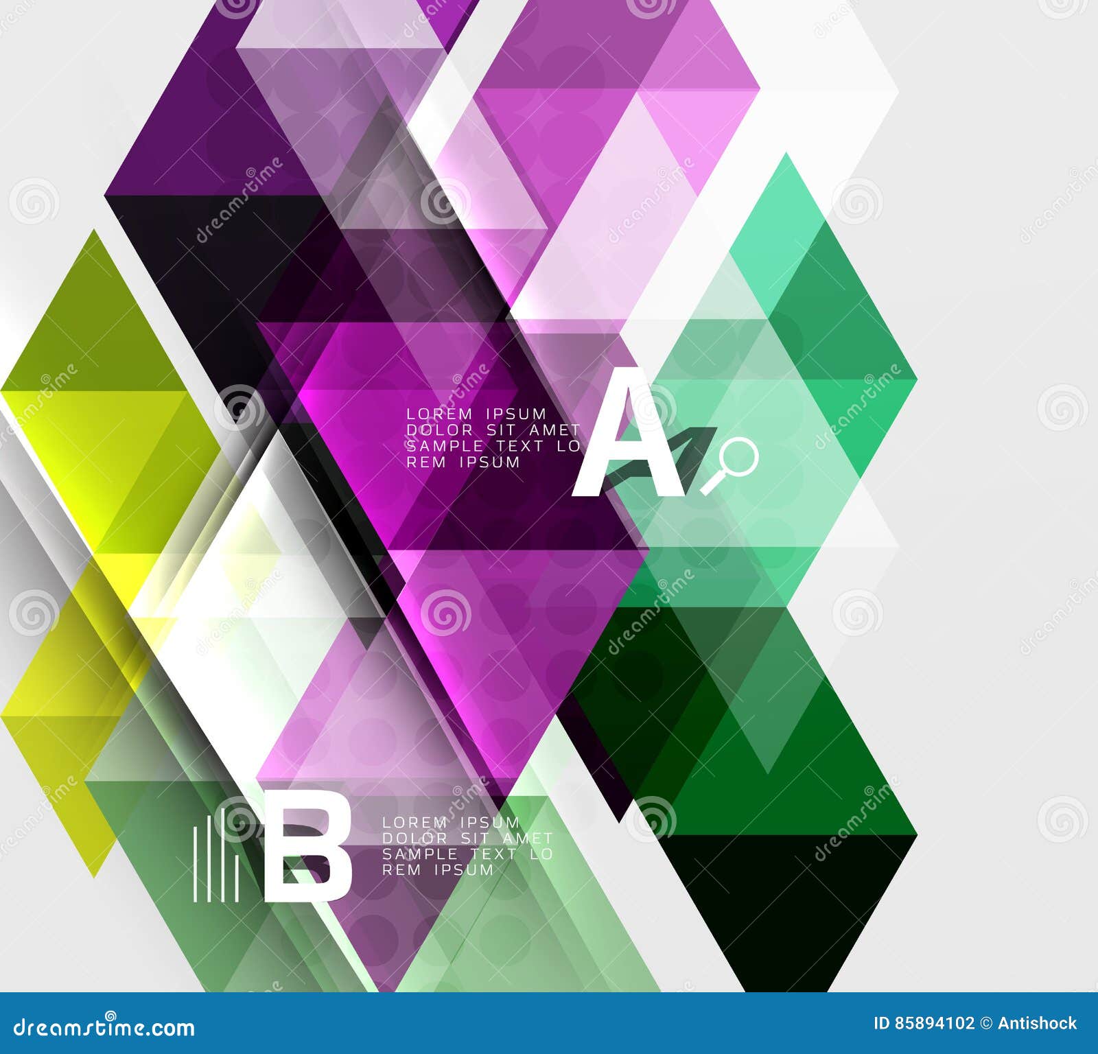 Transparent Triangle Tiles Banner Stock Vector - Illustration of ideas ...