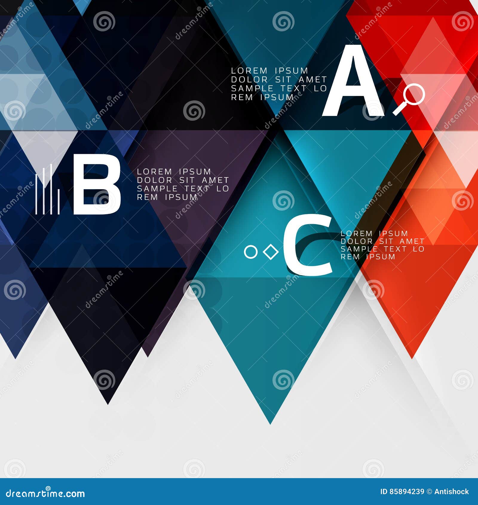 Transparent Triangle Tiles Banner Stock Vector - Illustration of ...