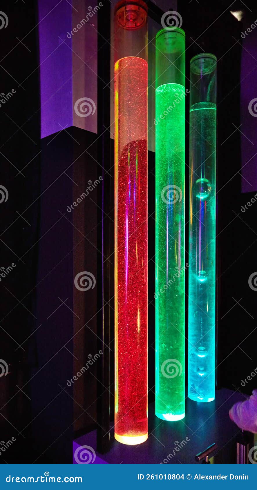Transparent Tubes with Multi-colored Liquid of Different Densities for ...