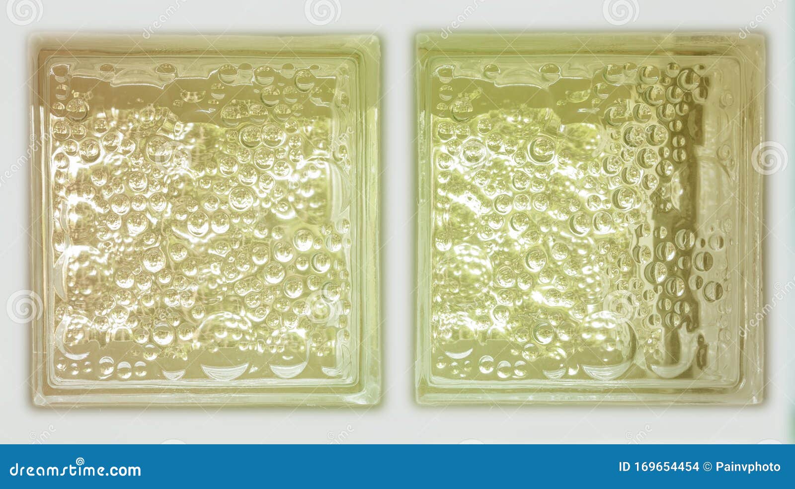 Transparent Two Yellow Square Glass Pitching Block Stock Illustration ...