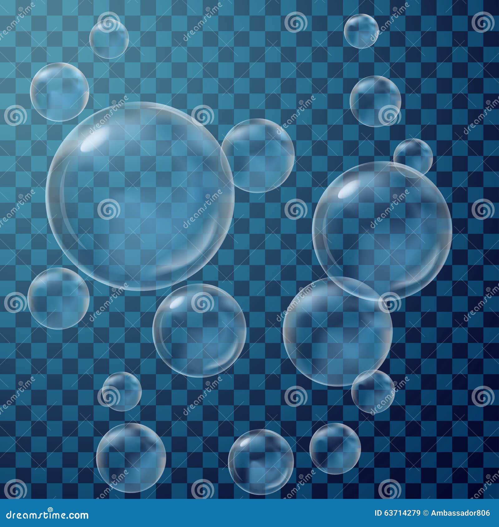 Transparent Underwater Bubbles Stock Vector - Illustration of ...