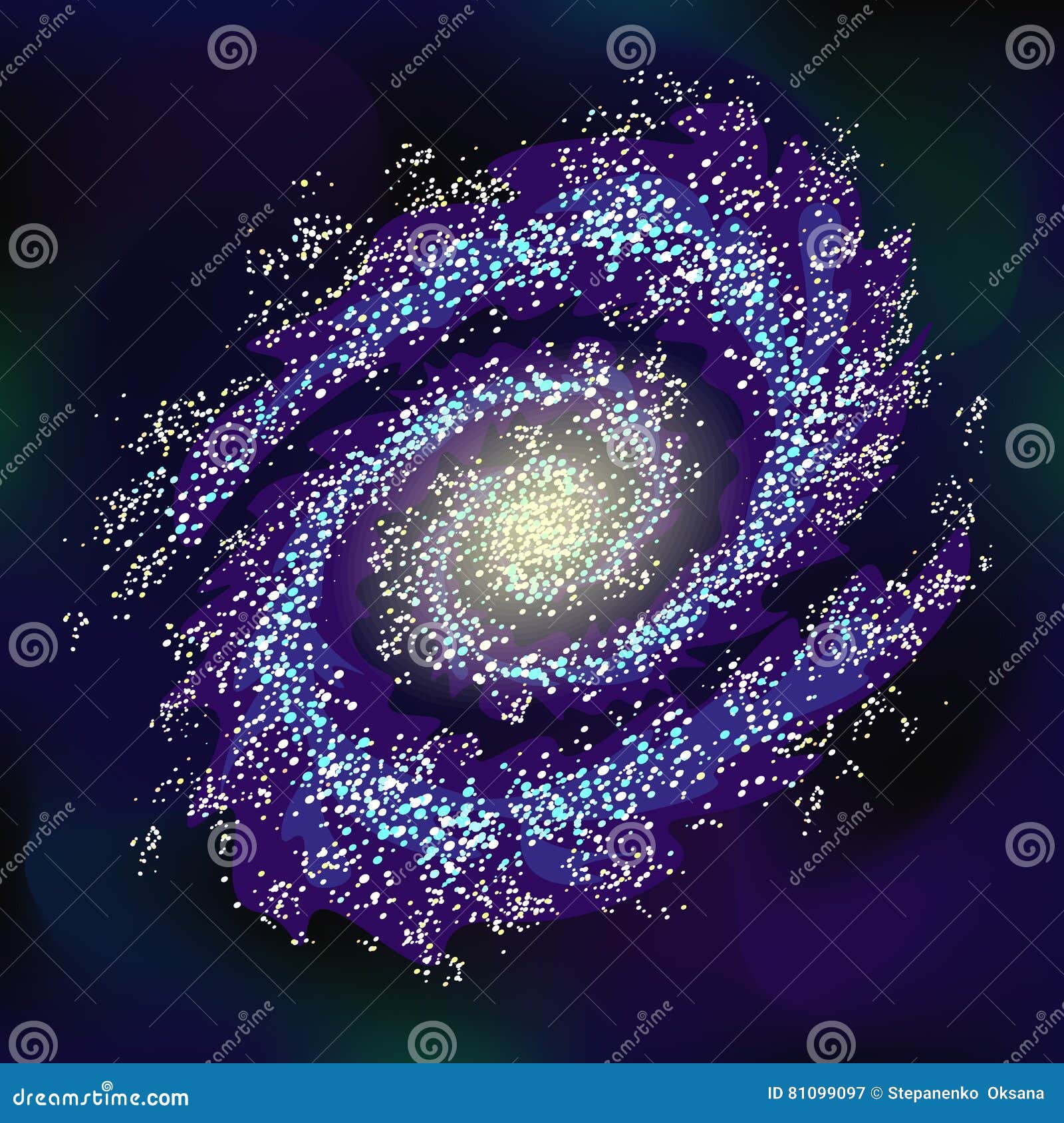 Transparent Vector Galaxy Effect. Stock Space Background. Stock Vector ...