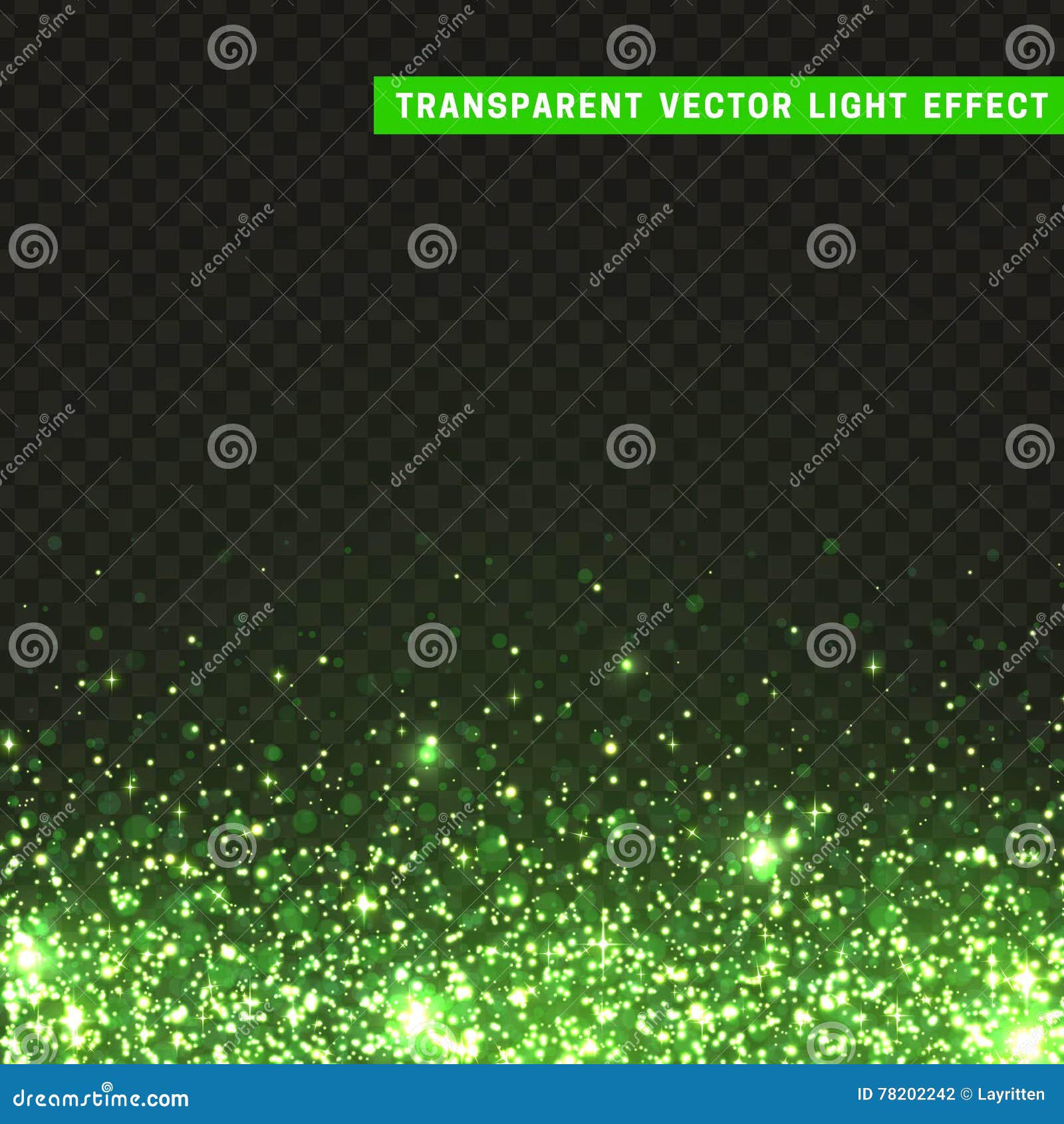 Transparent Vector Light Effect Green Stock Vector - Illustration of ...