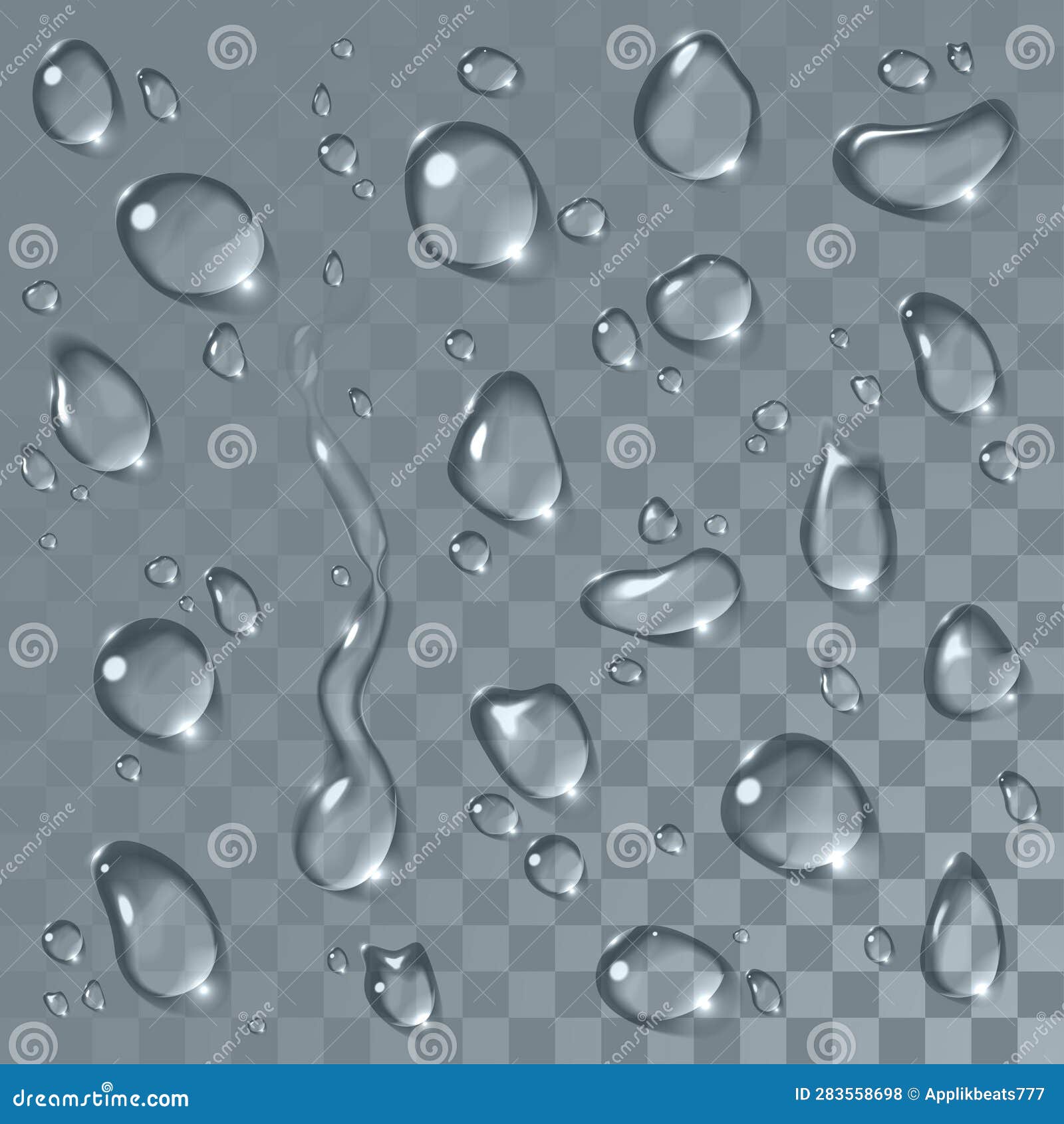 Transparent Vector Water Drops Set Stock Vector - Illustration of rain ...
