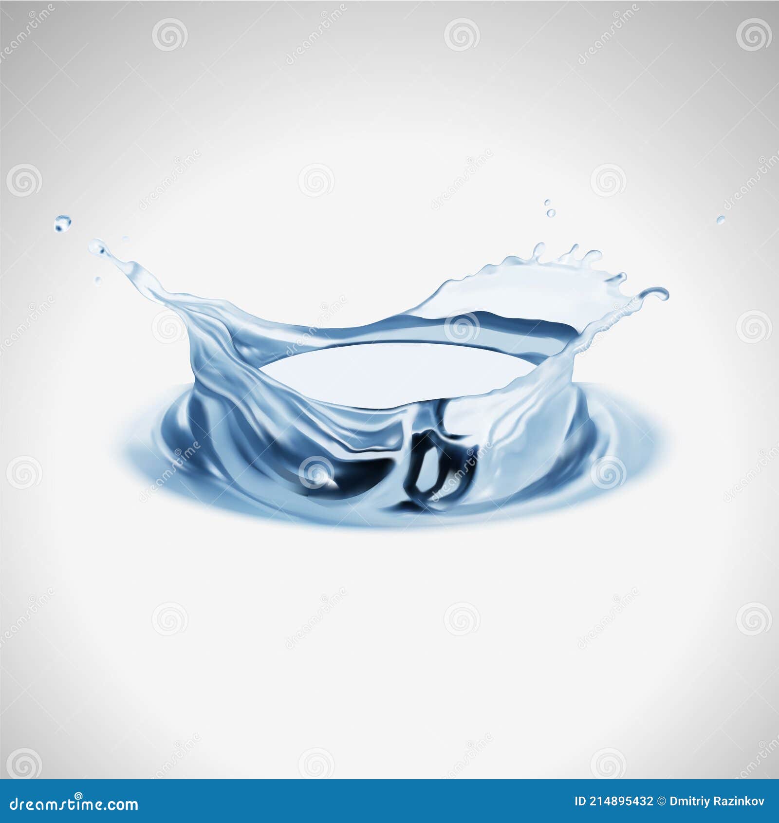 Transparent Vector Water Splash Isolated on Light Background Stock ...