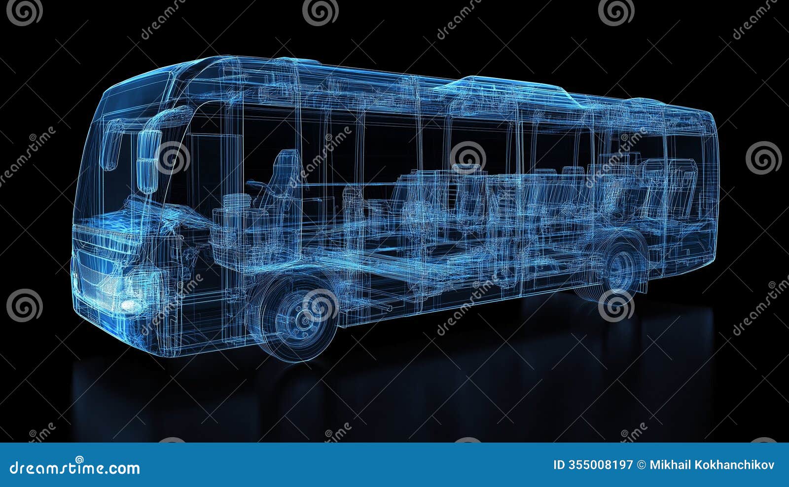 Transparent View of a Modern Bus Technology and Interior Design ...