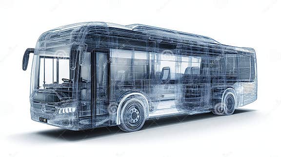 Transparent View of a Modern Bus Technology and Interior Design ...