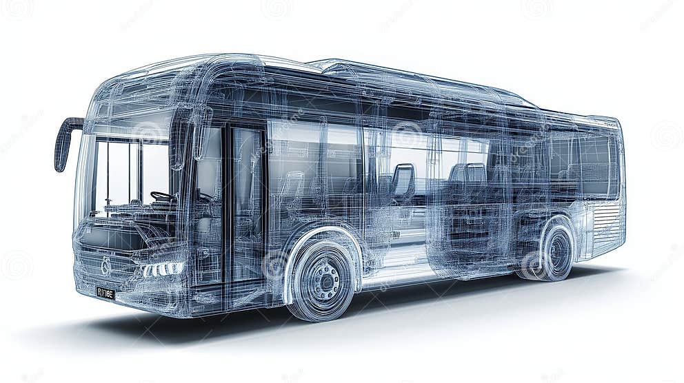 Transparent View of a Modern Bus Technology and Interior Design ...