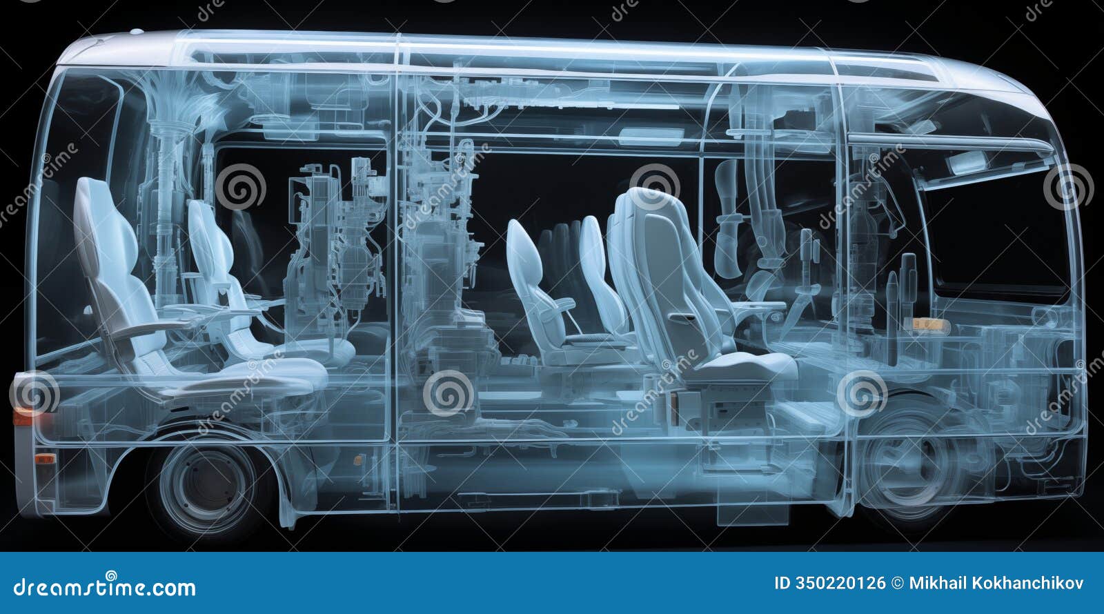 Transparent View of a Modern Bus Technology and Interior Design ...