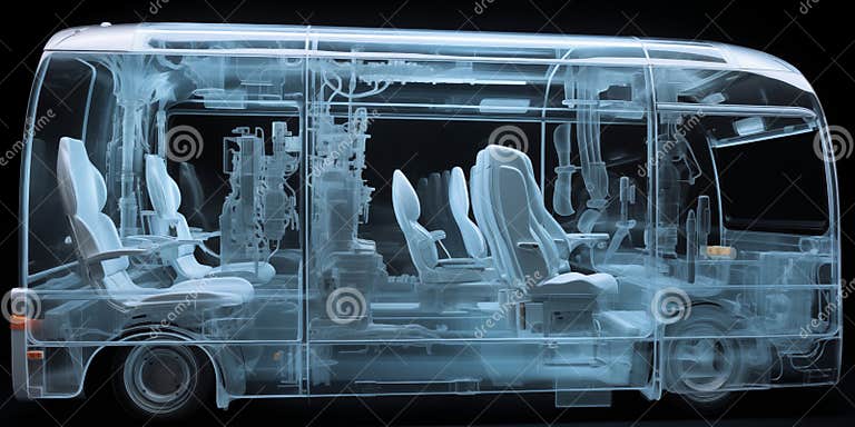 Transparent View of a Modern Bus Technology and Interior Design ...