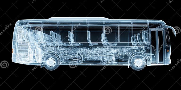 Transparent View of a Modern Bus Technology and Interior Design ...