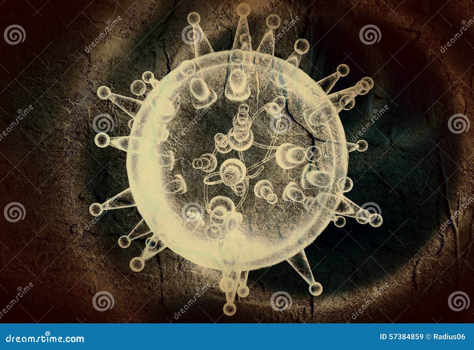 Transparent virus model stock illustration. Illustration of macro ...
