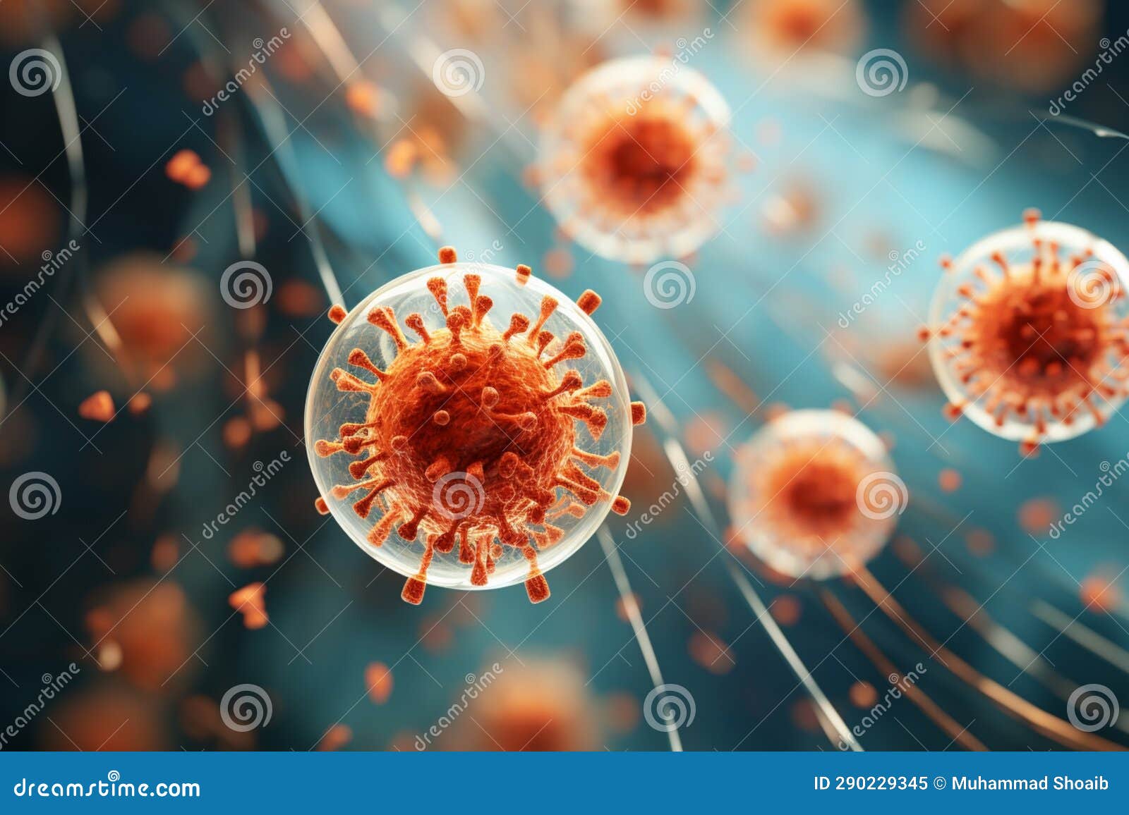 Transparent Virus Specimen Vividly Portrayed Within A 3D Rendered ...