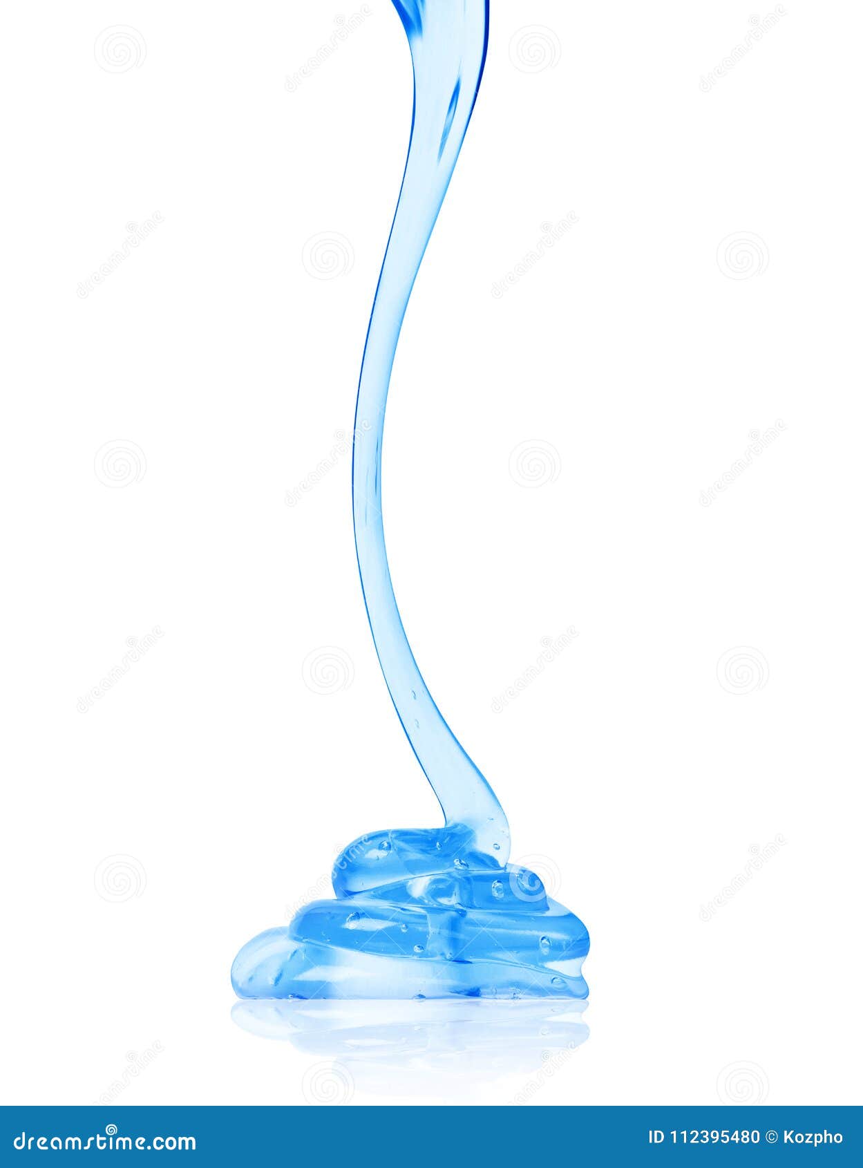 Transparent Viscous Liquid Flows Against A White Background Stock Photo ...