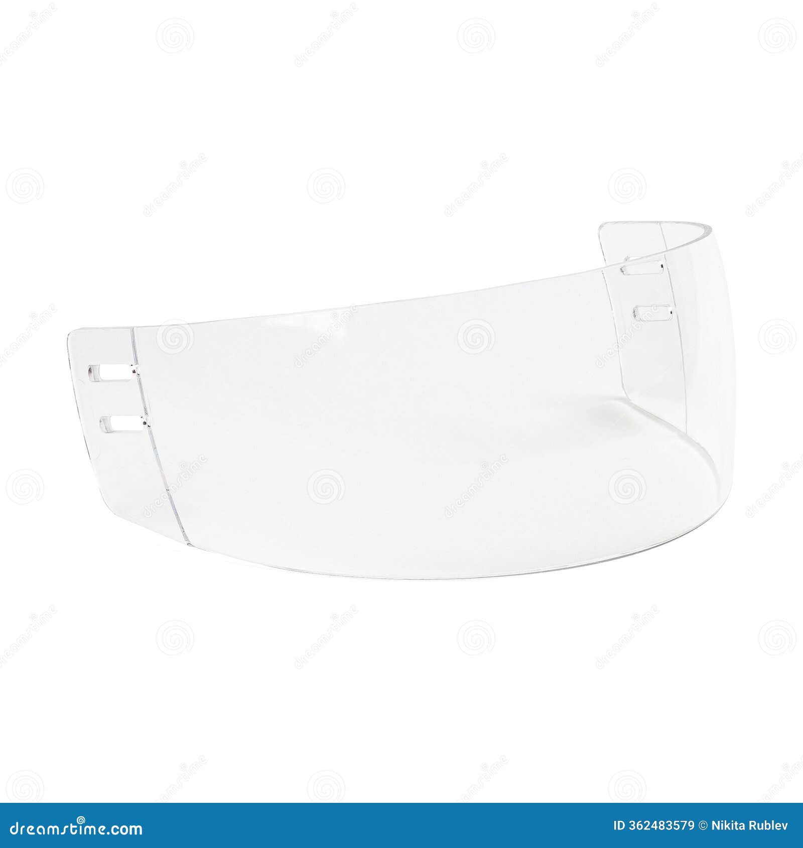 A Transparent Visor for a Helmet, Showcased on a Plain White Background ...
